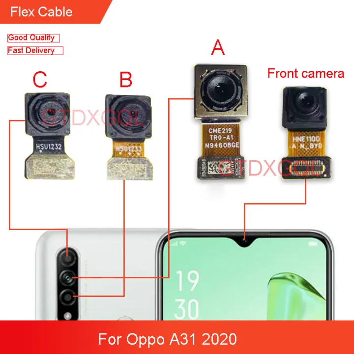 Original Front Back Camera For For Oppo A31 2020 Main Facing Camera Module Flex Cable ...