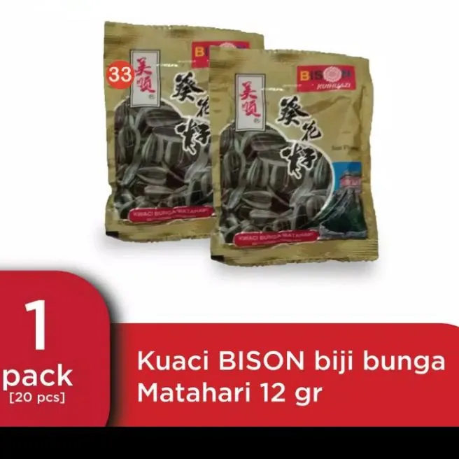 Kuaci Bison 12 gr ( 1 pack isi 20pcs) | Lazada Indonesia