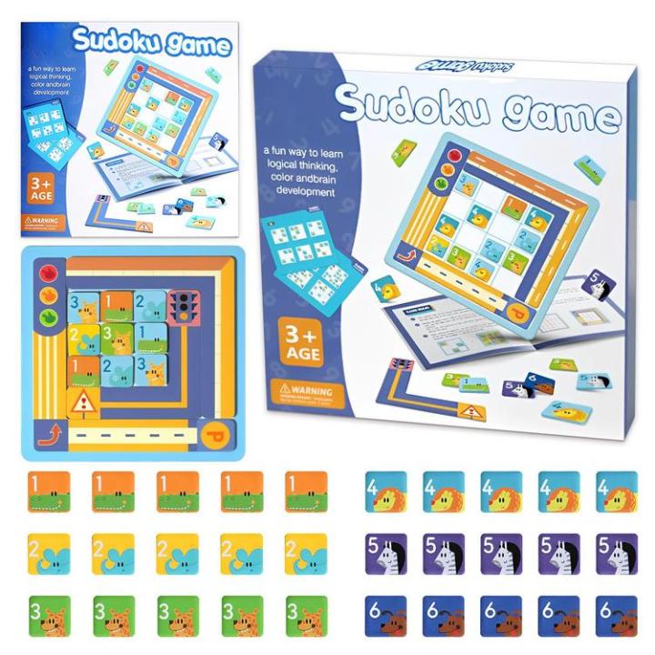 Sudoku for Kids 4 In 1 Sudoku Board Game Set with Number Tiles 3x3 4x4 ...