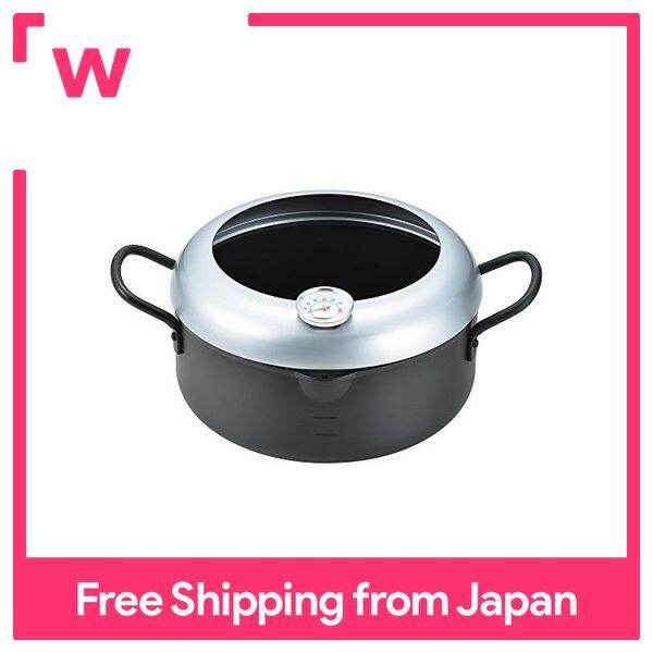 【MADE IN JAPAN】 "Fried Taro" Tempura pot with a temperature meter 20cm ...