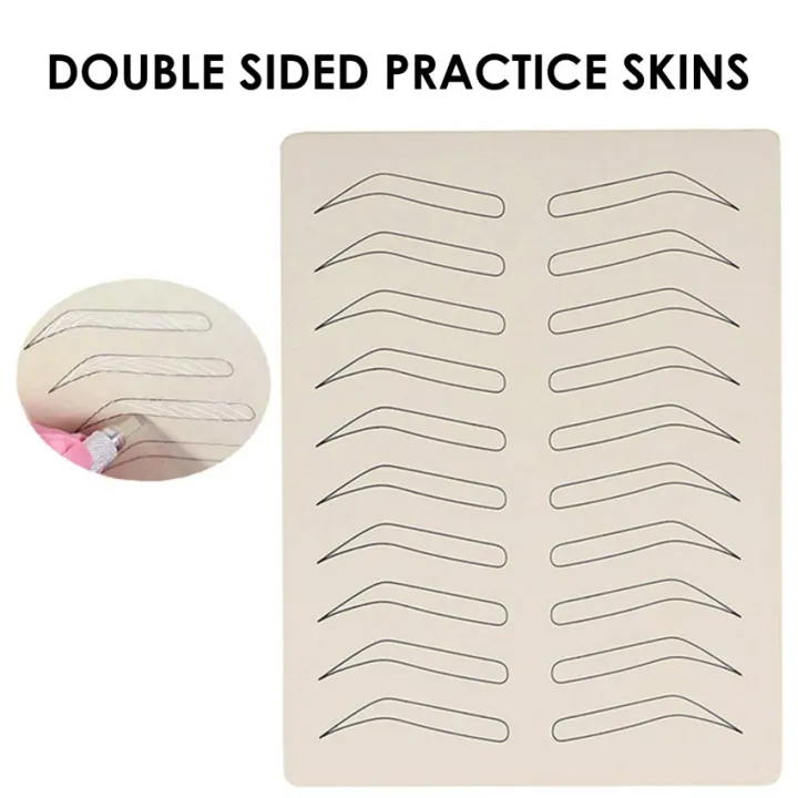 5PCS Eyebrow Tattoo Skin Latex Practice Microblading Practice Skin Tattoo Skin Practice Sheet ...