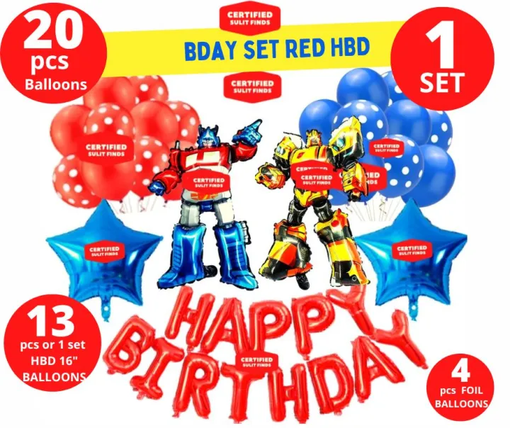 Transformers Birthday Theme Transformers Optimus' Bumble Bee' Balloons ...