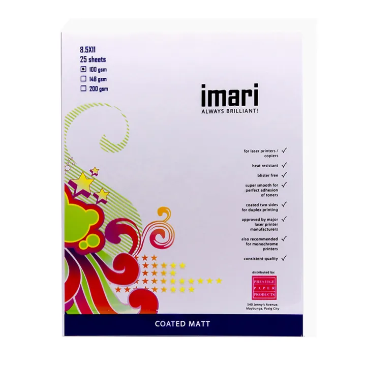 Imari Digital Media Paper 8.5x11 25sheets per pack | Lazada PH