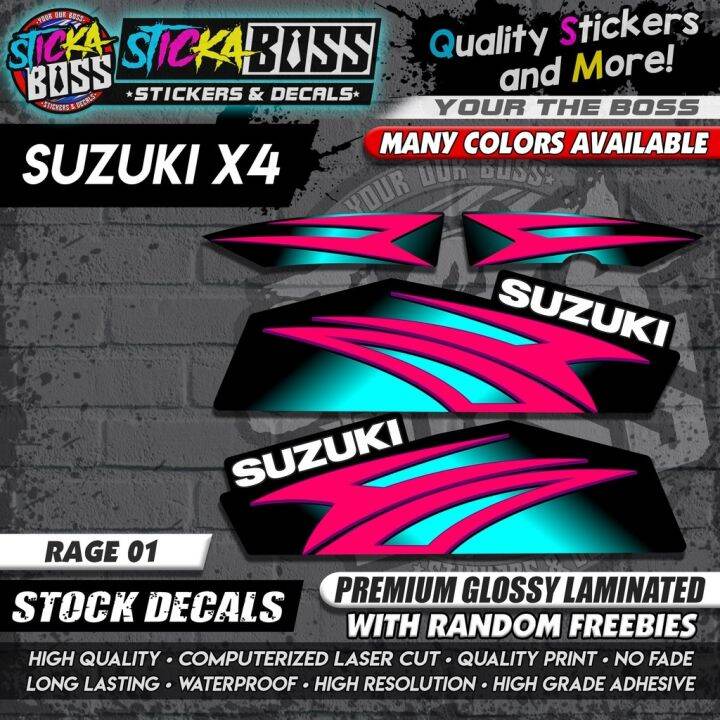 SUZUKI X4 STOCK DECALS【WITH FREEBIES】 | Lazada PH