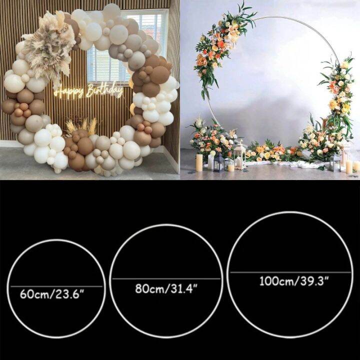 Round Balloon Arch Balloon Circle Stand Holder Frame Ring Birthday ...