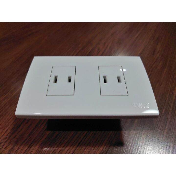 T&J Orbik 2 Gang Outlet Set (Convenience / Universal) | Lazada PH