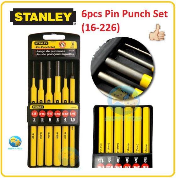 [100% ORIGINAL] STANLEY 6PCS PIN PUNCH SET 16-226 16226 HAND TOOL TOOLS ...