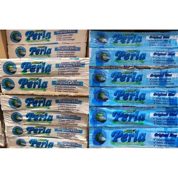 Perla Soap Laundry Bar White and Blue 380g | Lazada PH