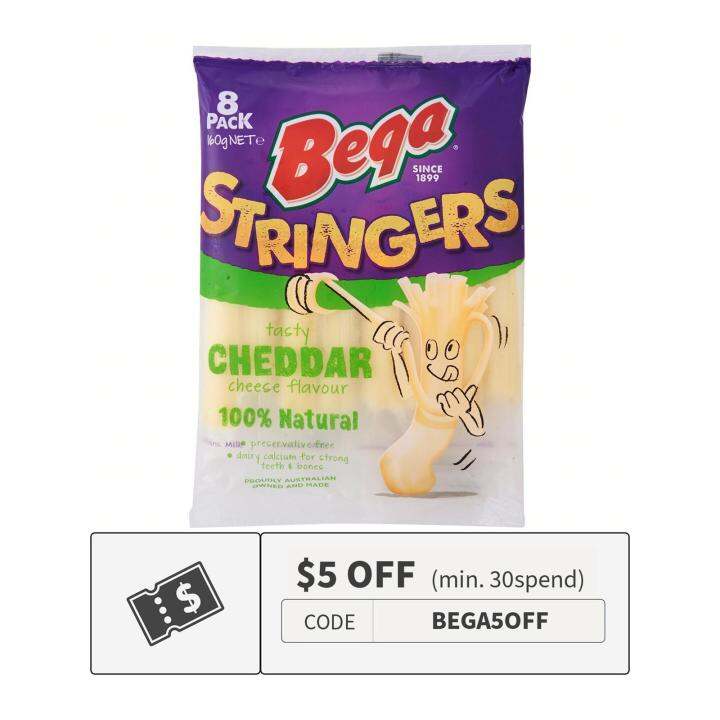 Bega Stringers Cheddar Flavour 8S Cheese | Lazada Singapore