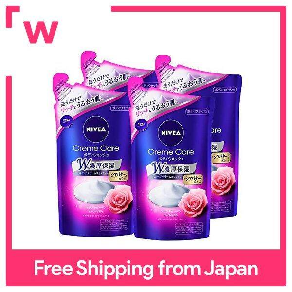 Nivea Cream Care Body Wash French Garden Rose Fragrance Refill 360ml x 4 Pack W Rich ...