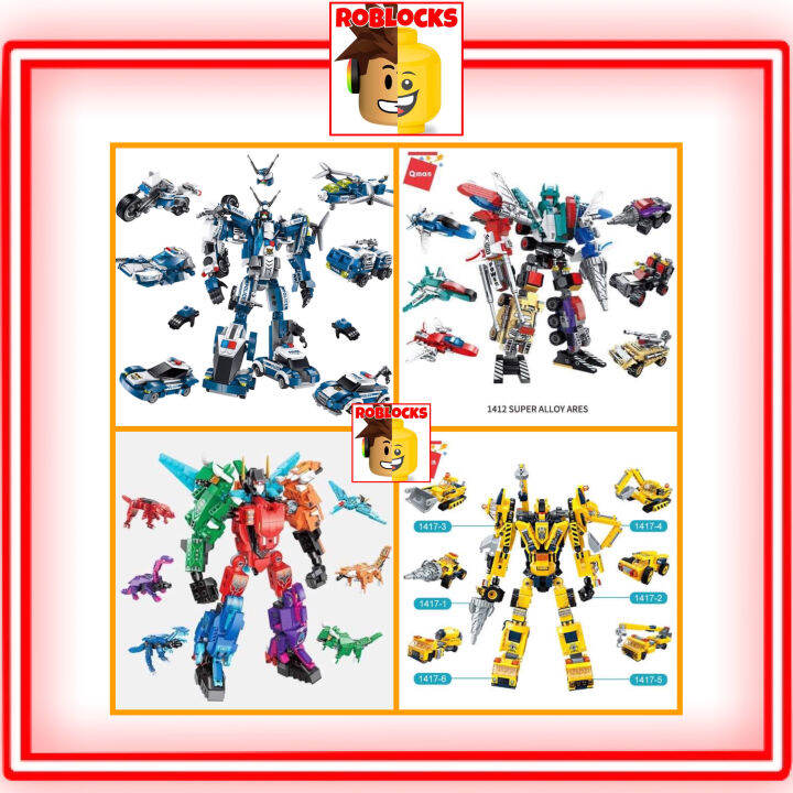 TRANSFORMER ROBOT MECH Combiners 6in1 set Building Blocks Toy Lego ...