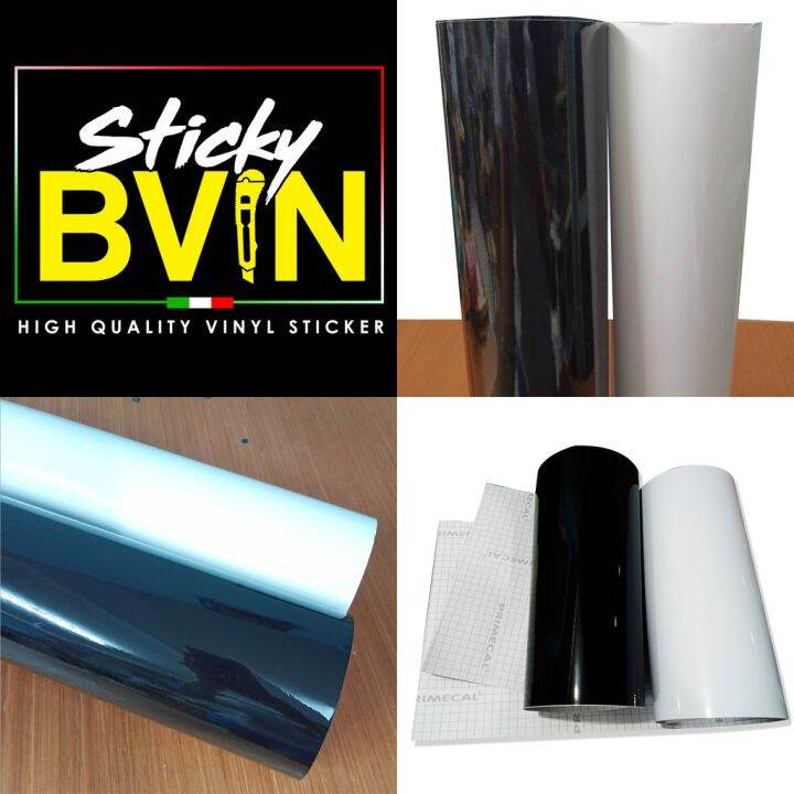 Primecal Glossy Black and White Sticker Vinyl | Lazada PH