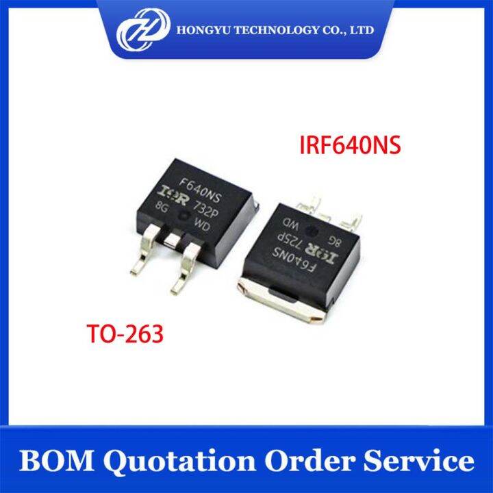 5 - 50 Buah/Lot IRF640NS IRF640NSPBF MOSFET N-CH 200V 18A D2PAK TO-263 IC Chipest Kualitas ...