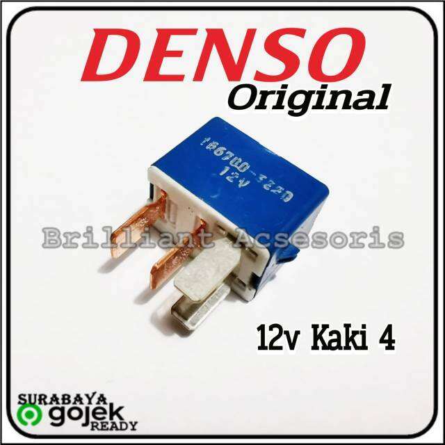 Relay DENSO Original - 12v kaki 4 Biru - 12v kaki 5 Coklat | Lazada ...