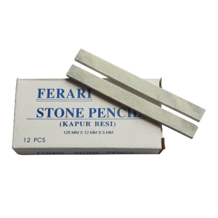 Kapur Besi Ferari Putih - Plate Stone Pencil - Pensil Tulis Besi Ferrari / Pensil Batu - Mitra ...