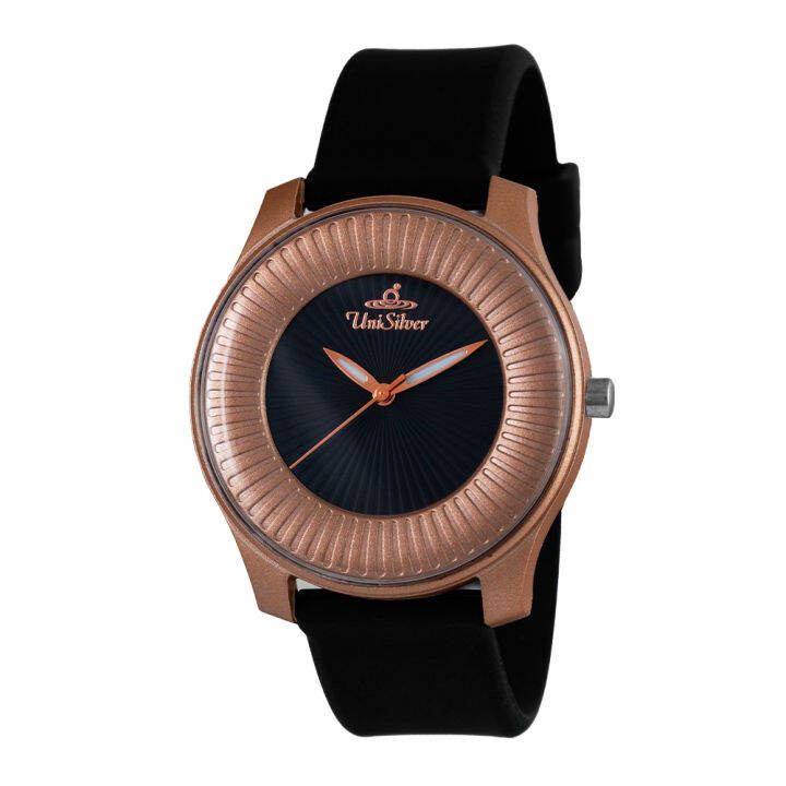 UniSilver TIME OPSIS REON Men's Large Analog Bronze/Black Rubber KW3417 ...