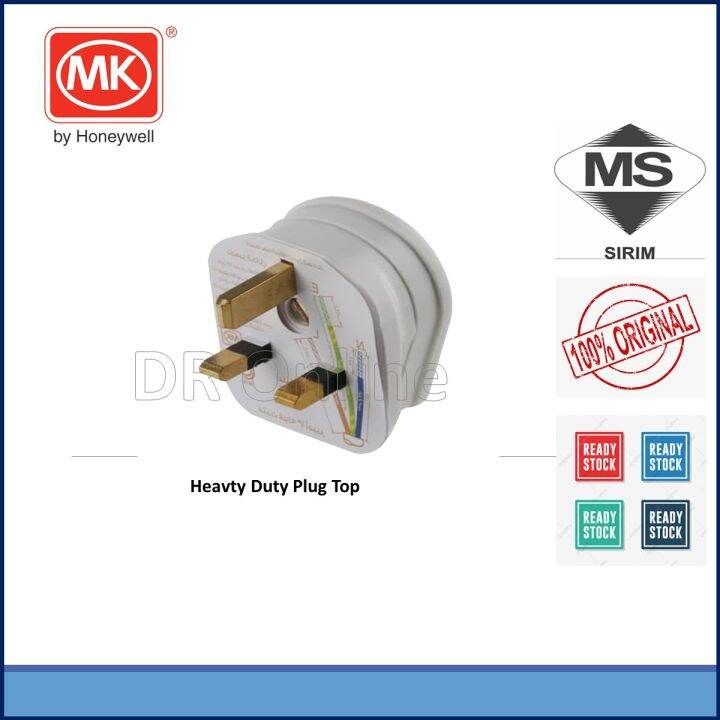 MK HEAVY DUTY 13A HEAVY DUTY USED 3PIN BAKELITE PLUG TOP 646WHI | Lazada