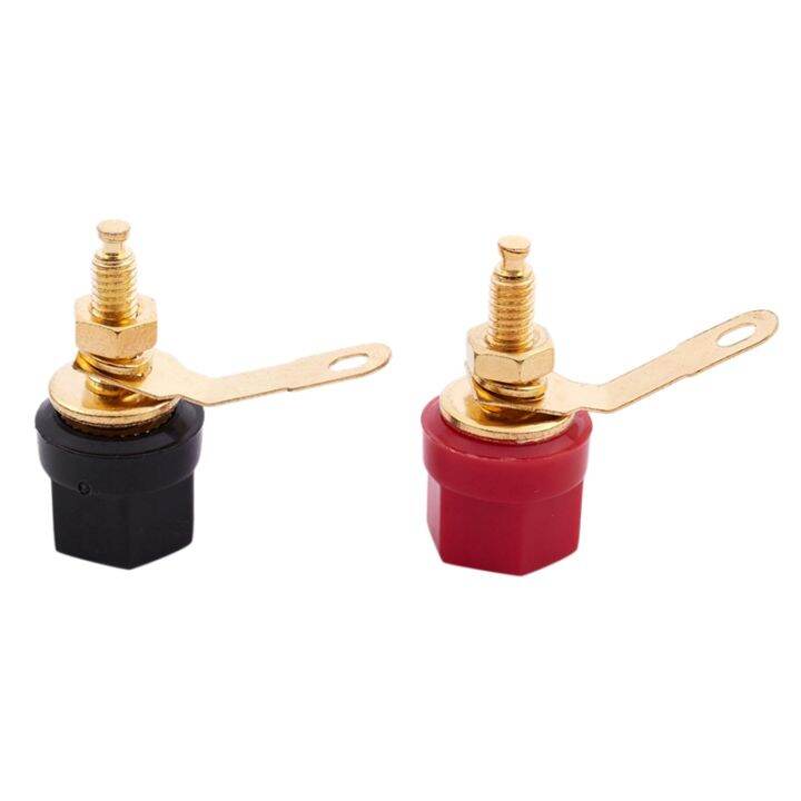 2 Pcs Speaker Hex Head Terminal 4mm Banana Plug Jack Binding Post ...