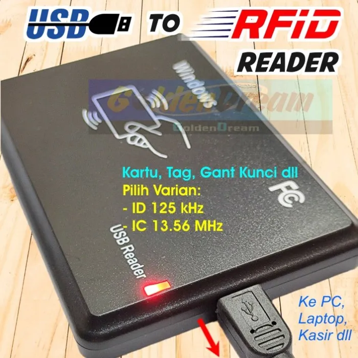 USB RFID Reader PC Laptop Kasir Arduino Kartu IC 13.56Mhz ID 125Khz | Lazada Indonesia