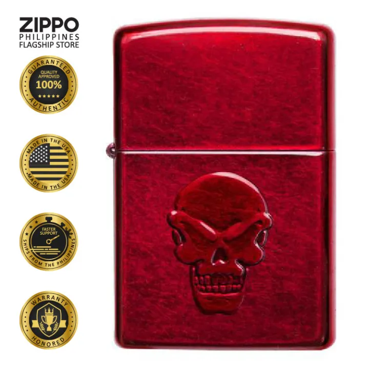 Zippo Windproof Lighter Classic Candy Apple Red Iced Doom | Lazada PH