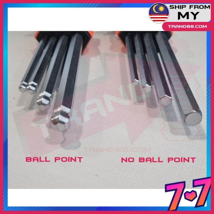 Trand88 9pcs Ball Point Hex Allen Key EXTRA LONG Set Wrench Tools set ...