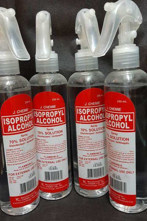 J.CHEMIE SPRAY ISOPROPLY ALCOHOL 70% SOLUTION 250 mL | Lazada PH
