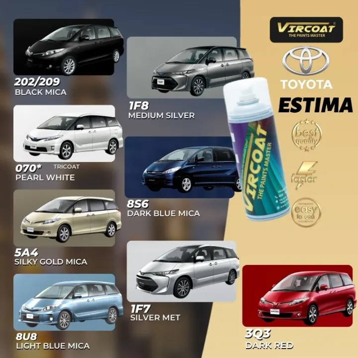 [Toyota Estima] Touch Up Paint All Colors/2K Car Paint|Cat Bancuh ...