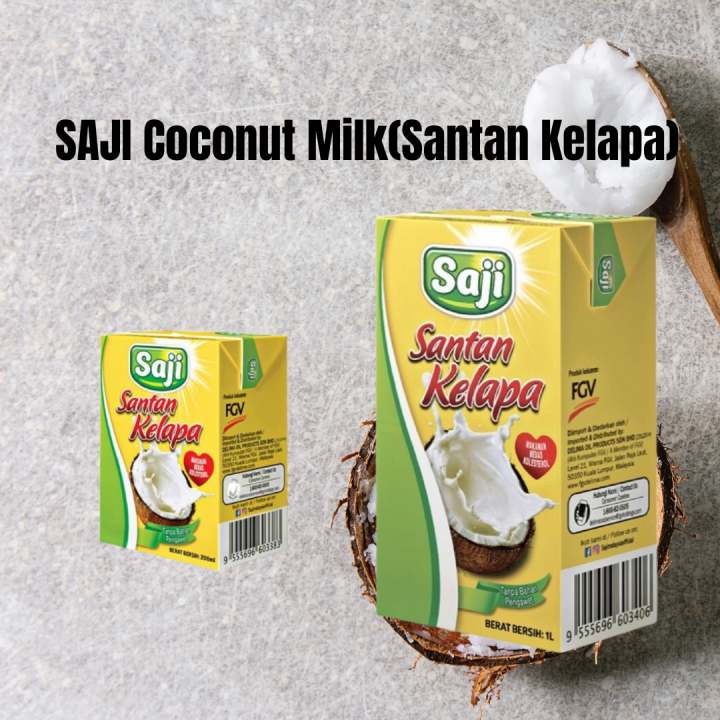 Saji Coconut Milk (Santan Kelapa) 200ml/1Litter | Lazada