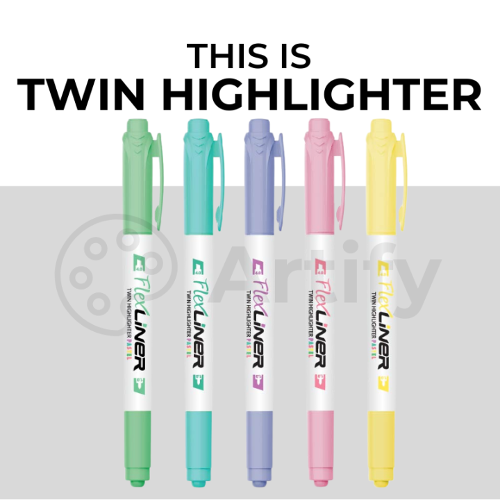 FlexOffice FlexLiner Twin Highlighter High lighter Pastel Highlighter ...