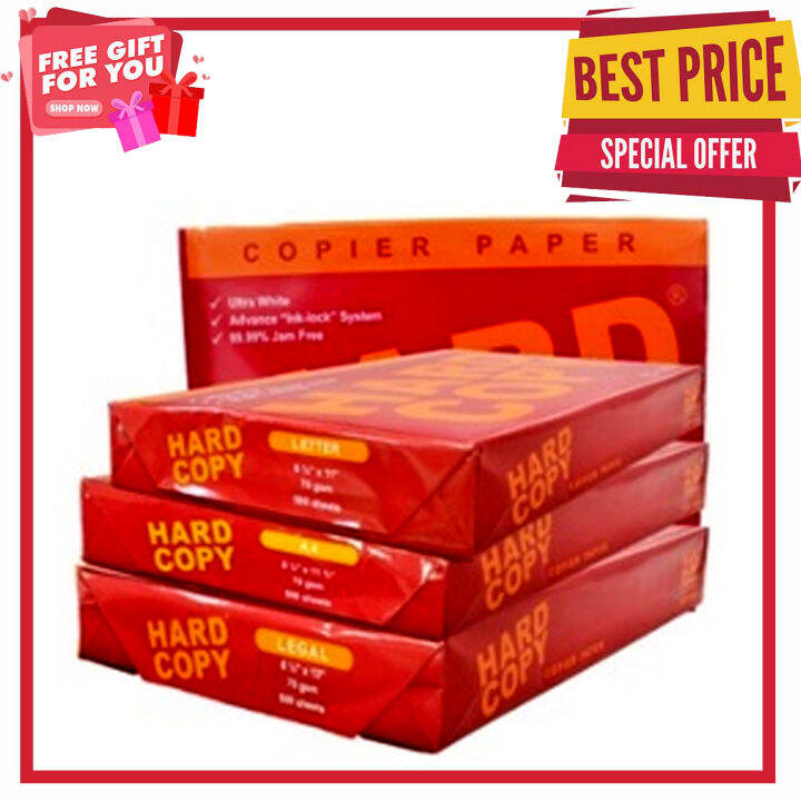 Hard Copy Paper Short / Long & A4 Size Bond Paper Per Ream 70 gsm (500 ...