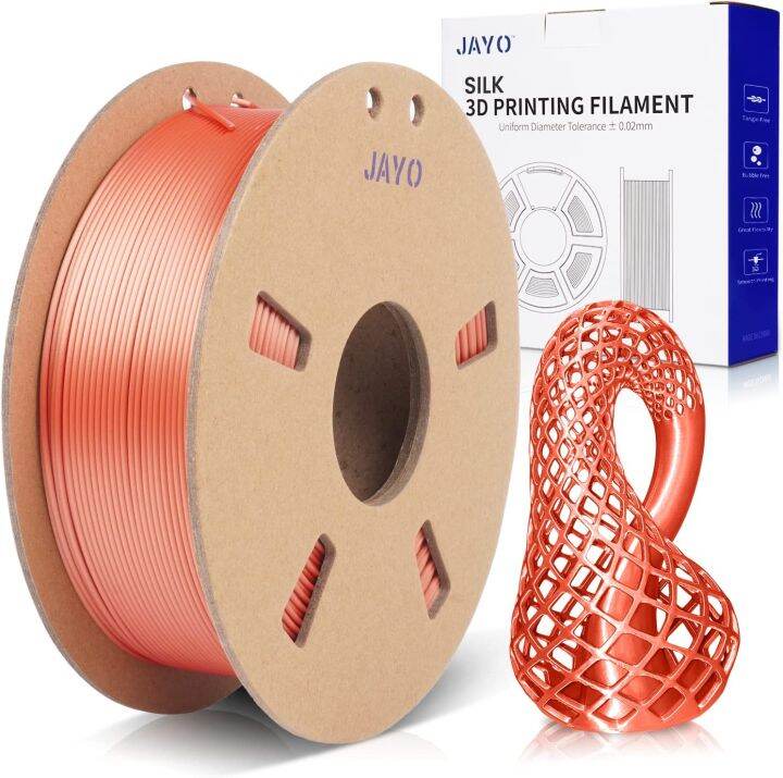 Silk PLA 3D เครื่องพิมพ์ Filament 1.75มม.,JAYO Silk Red Copper PLA 0.65 ...
