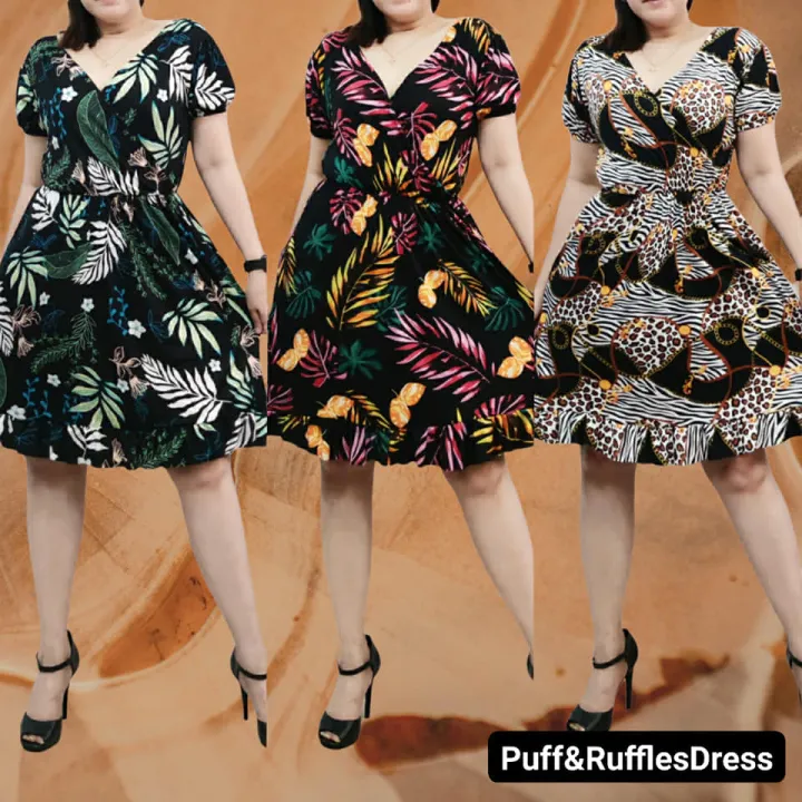 OVERLAPPED RAFFLES DRESS | Lazada PH