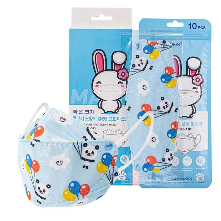 Queenki 50ชิ้น4Ply KF 94หน้ากากใบหน้าเด็กเกาหลีพิมพ์หน้ากากใบหน้าล้างทำ ...