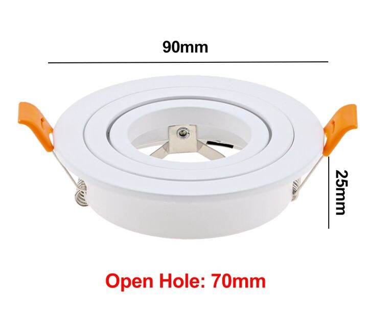 Round GU10 Recessed Downlight Replacement Kit Black MR16 Lampholder ...