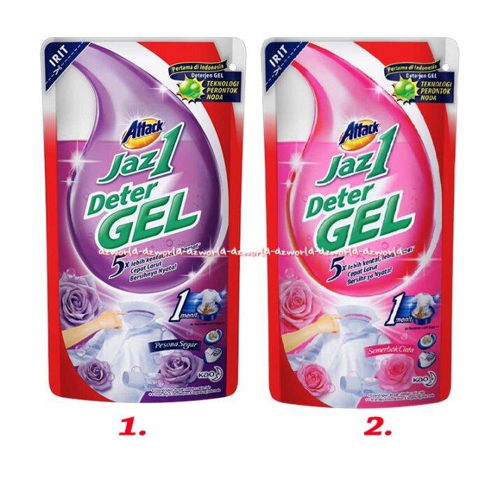 Attack Jaz 1 Deter Gel 5x Lebih Kental Sabun Cuci Cair Gel 750ml Pesona ...