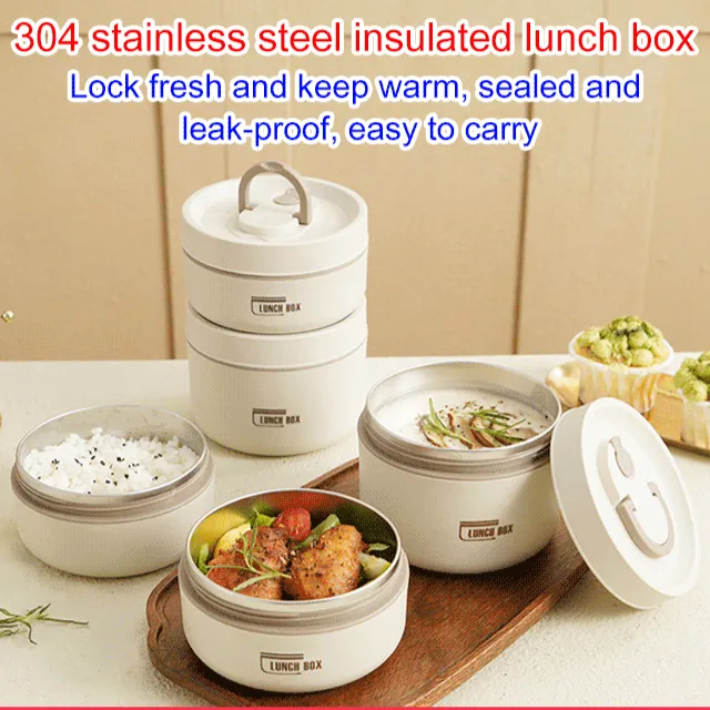 High Quality 304 stainless steel thermal insulation lunch box Food ...