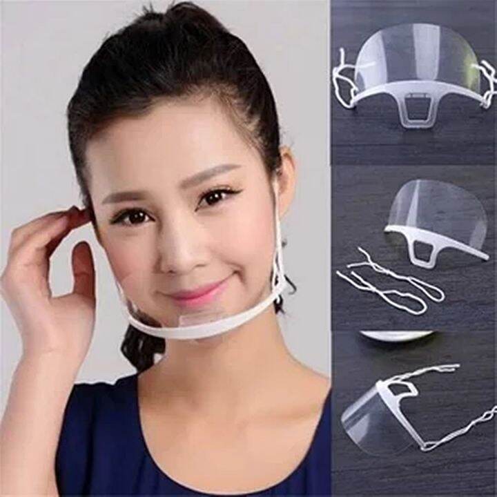 Masker Penutup Mulut Plastik Transparent Segitiga Sanitary Koki Dapur ...