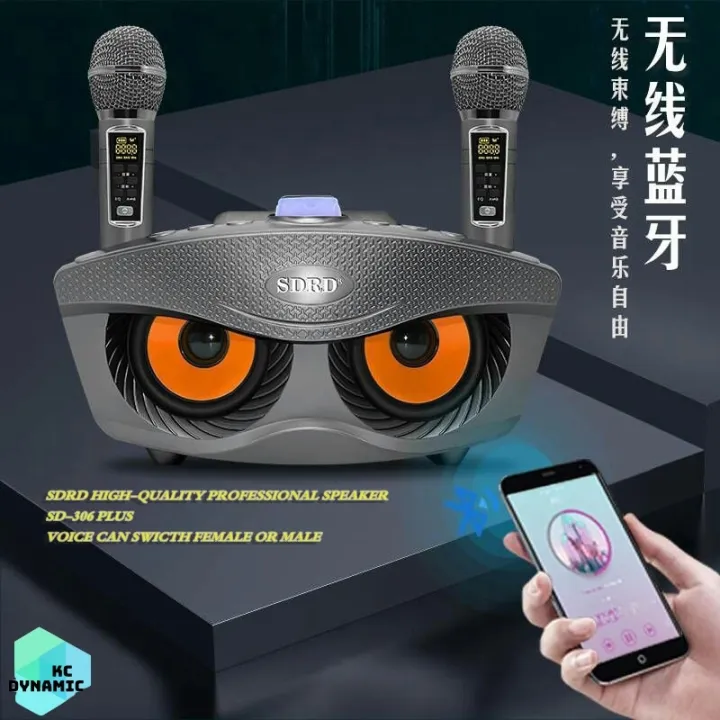 SDRD SD 306 Plus Wireless Bluetooth Dual Microphone Karaoke Portable 3D ...