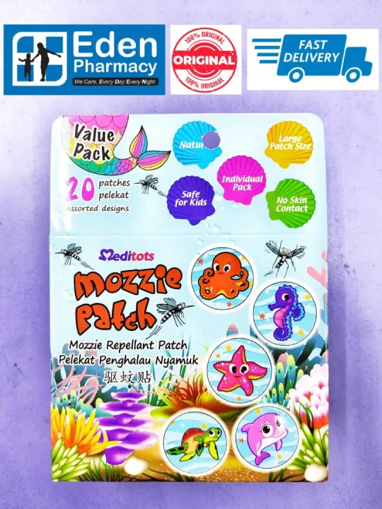 Meditots Mozzie Patch - Mozzie Repellant Patch ( 20 patches ) | Lazada