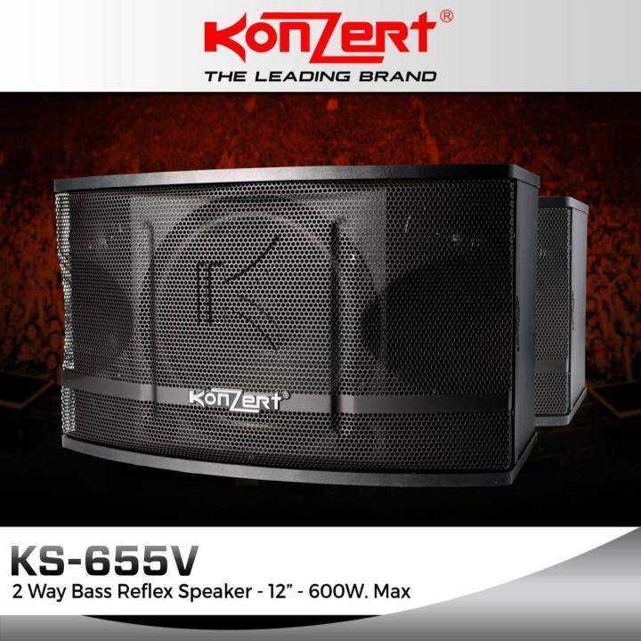 2023 Konzert KS-655MK2 12" 650W 2-Way Bass Reflex Speaker 1 Pair with ...