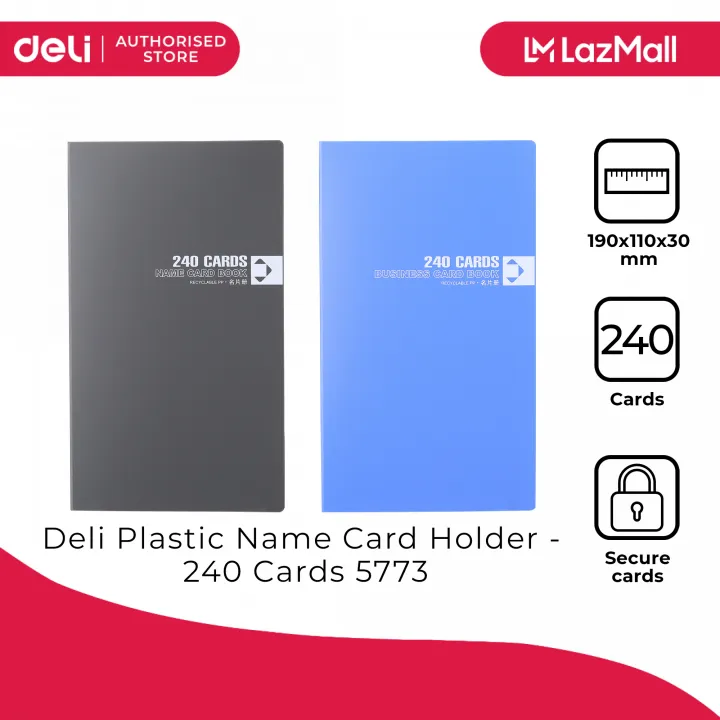 Deli Plastic Name Card Holder- 240 Cards [75235773] | Lazada PH
