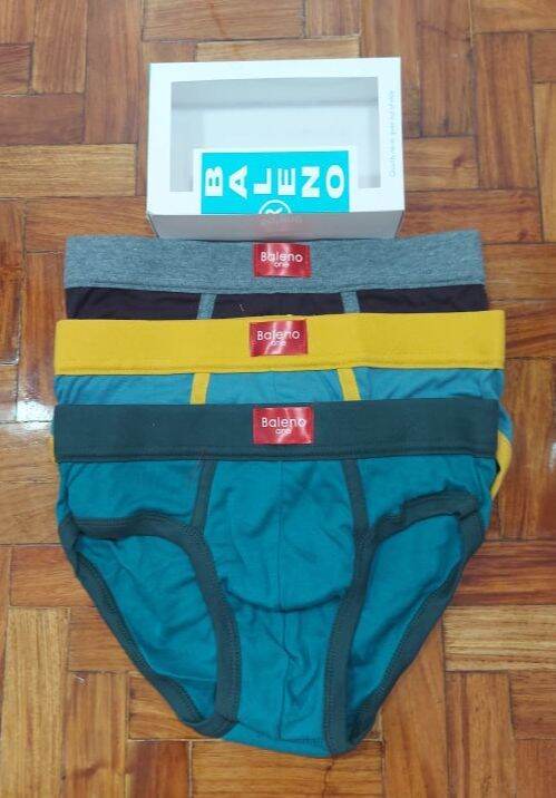 3 pcs 14-75 Regular Brief Original Baleno Colored | Lazada PH