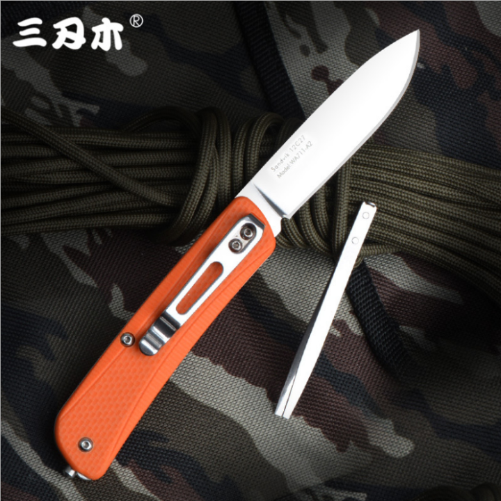 Authentic triple-edged wood WA711 folding knife outdoor tool knife ...