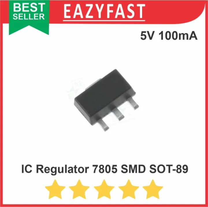IC Regulator L 7805 CV 5 V Volt 5V 100mA 0.1 A 78L05 78M05 SMD SOT-89 | Lazada Indonesia