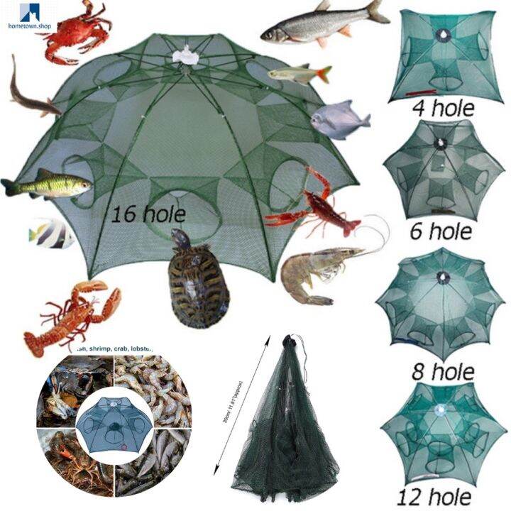 Original Brand ☂ Folding Umbrella Net Shrimp Cage Crab Trap Cast shrimp ...