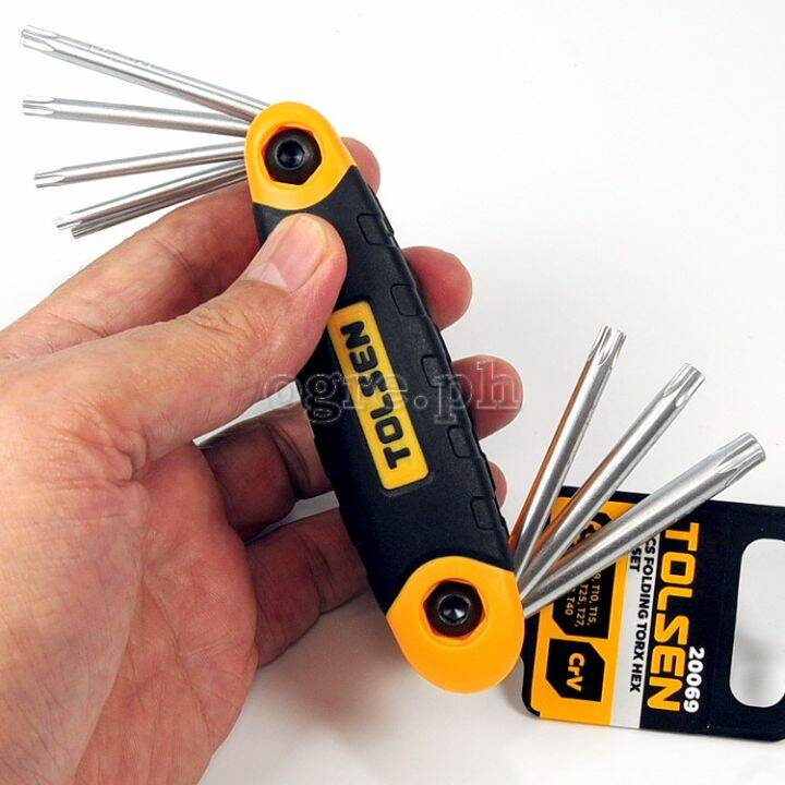 Tolsen 20069 8pcs Folding Torx Hex Key Set | Lazada PH