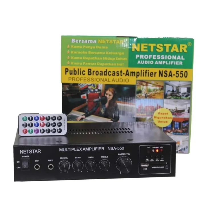 AMPLI (TOA / Ceiling) NSA 550 Power Amplifier Bluetooth NETSTAR | Lazada Indonesia