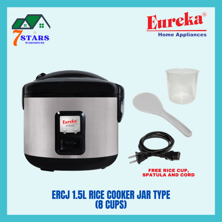 EUREKA JAR TYPE RICE COOKER 1.5L (ERCJ 1.5L) 8 CUPS -7 STARS WAREHOUSE | Lazada PH