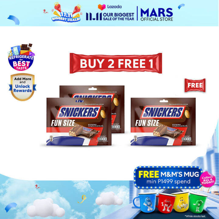 SNICKERS Classic Chocolate Bar Funsize 240g [Bundle of 3] | Lazada PH