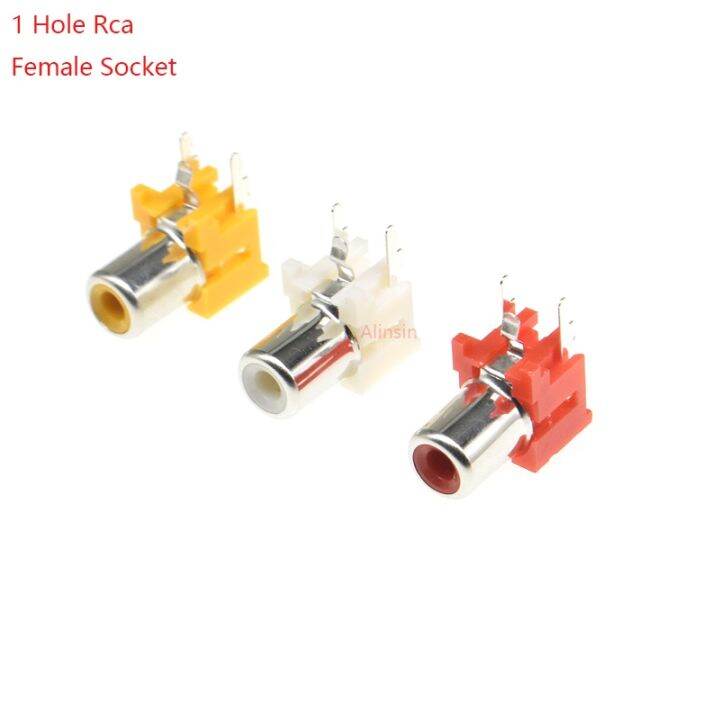 5pcs 1 way/1 hole rca audio female jack AV Audio input socket connector ...